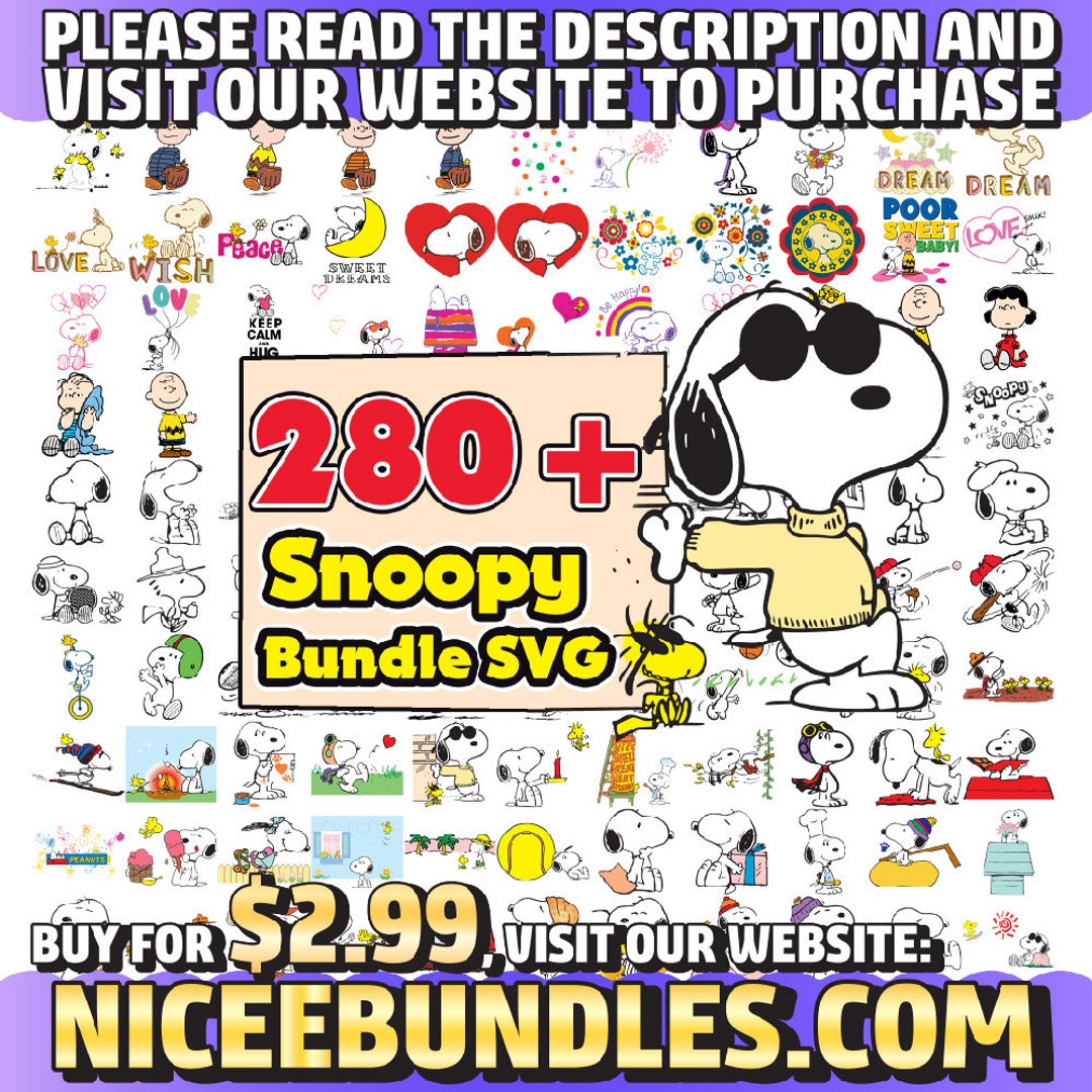 Mega Snoopy Svg, Snoopy Bundle Svg, Charlie Brown Svg, Snoopy Clipart ...