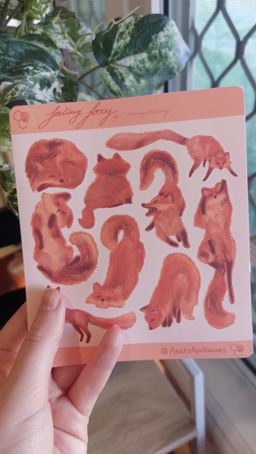 Funky Fox Stickers | Vinyl Sticker/decal for Laptop, Water Bottle ...