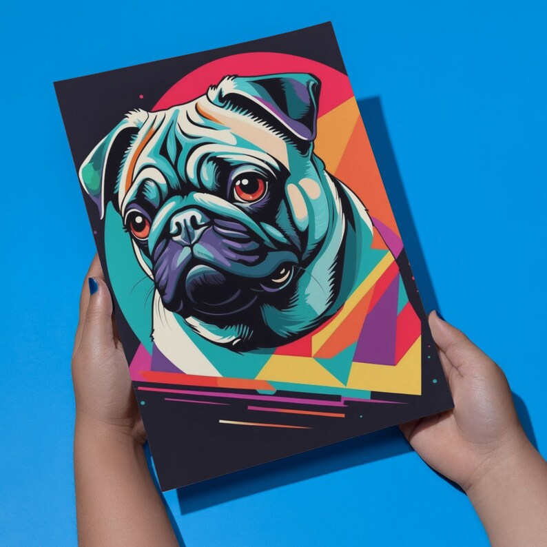 Retro Pug Pop Art Print: 80s Vibe (digital Download) - Etsy