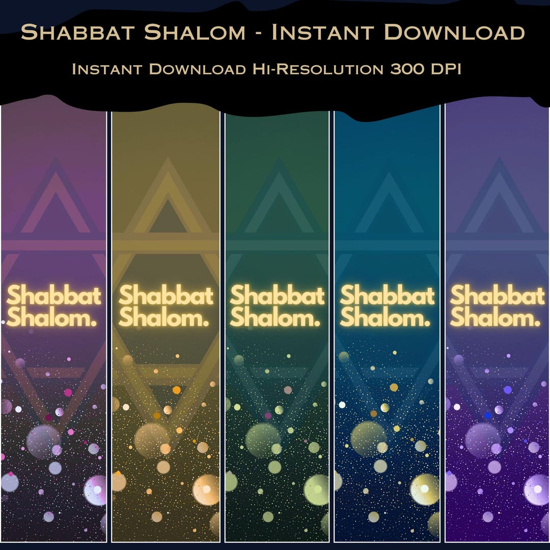 Shabbat Shalom - Gut Shabbos - Star of David - Instant Download ...