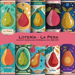 Lotería - La Pera - Mexican Culture - Mexican Bingo - Cult Pop Art ...