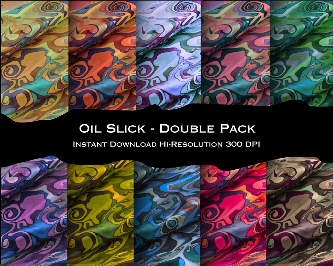 Oil Slick Craft Paper Instant Download Scrapbook Paper Colorful Art ...