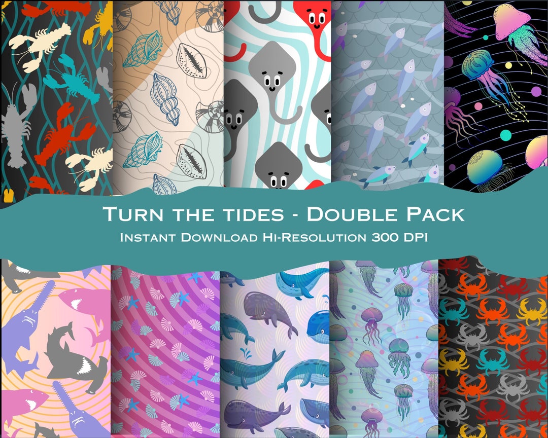 Turn the Tides Craft Paper Underwater Scenery Instant Download ...
