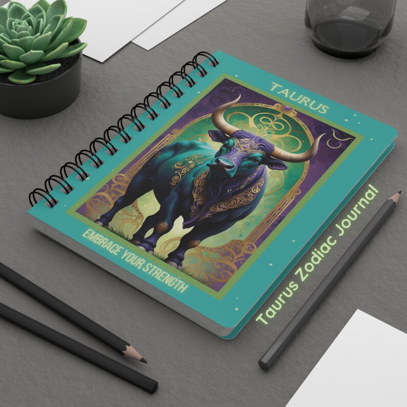Taurus Zodiac Journal - Bull Design, Astrology Notebook - Etsy