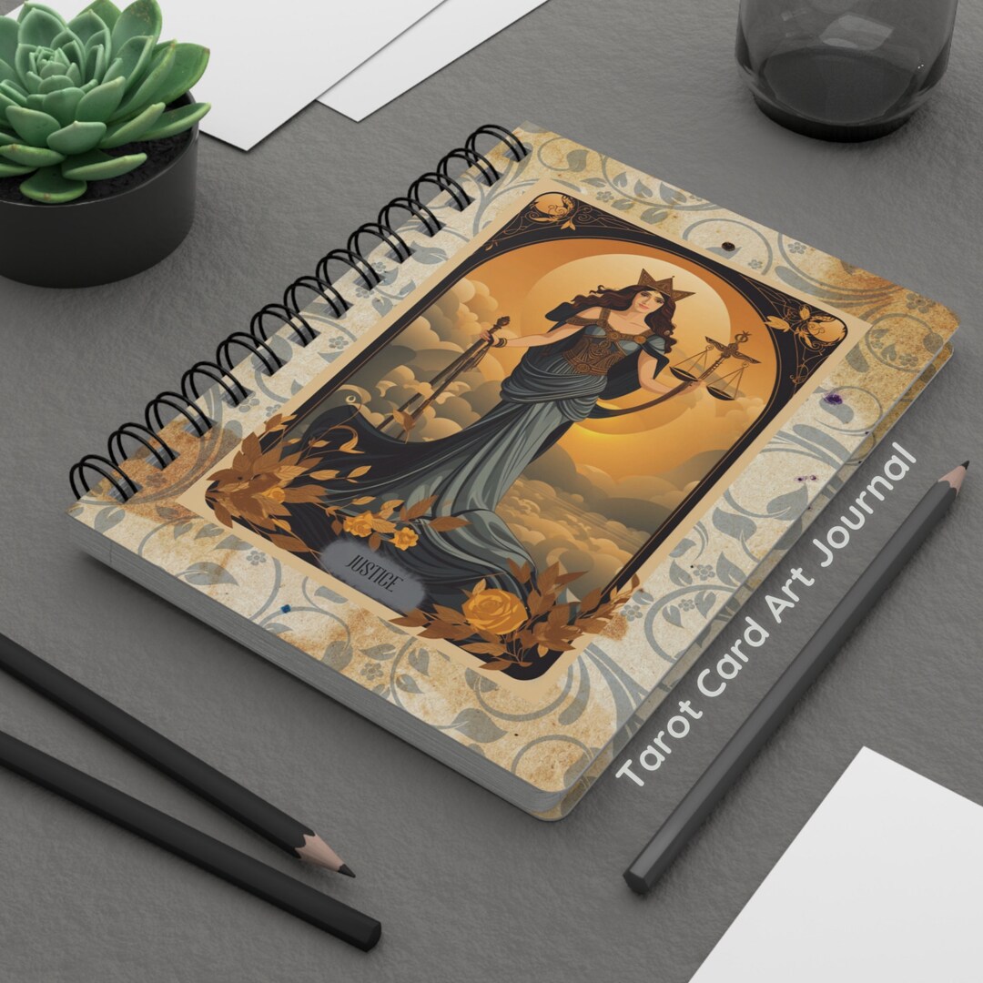 Justice - Major Arcana #8- Tarot Card Blank Journal - Daily ...