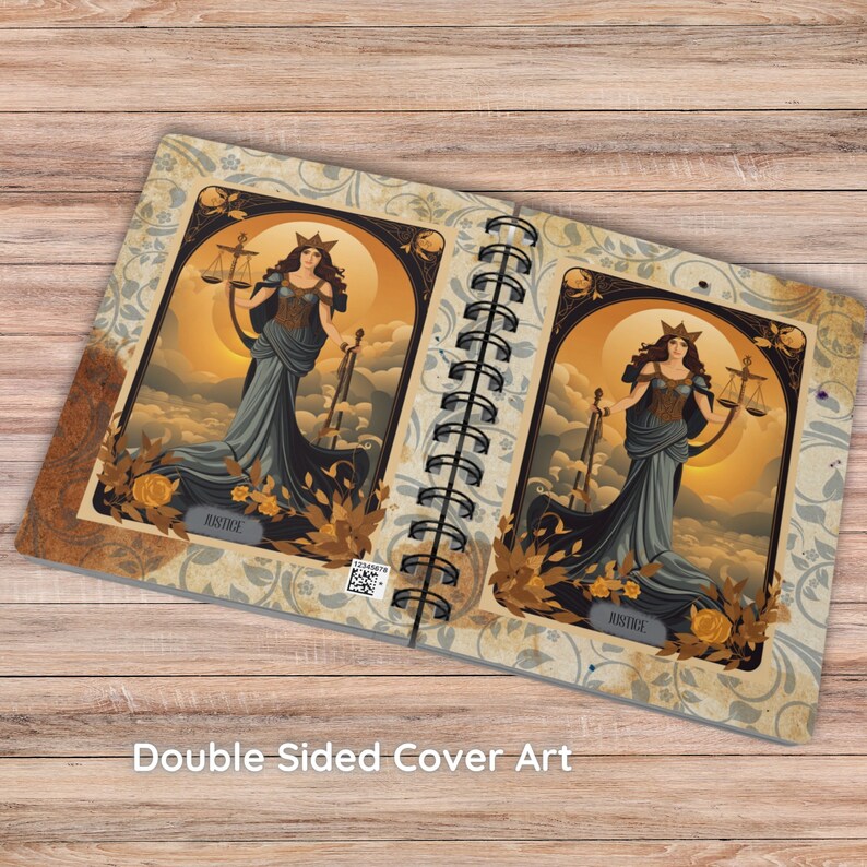 Justice - Major Arcana #8- Tarot Card Blank Journal - Daily ...
