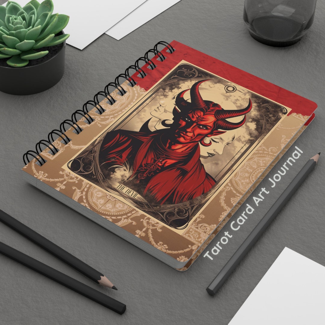 The Devil- Major Arcana #15- Tarot Card Blank Journal - Daily ...