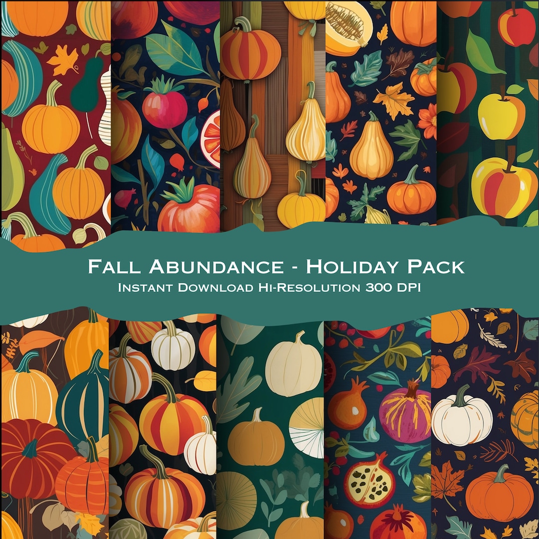 Fall Abundance - Holiday Patterns - Traditional - Holiday Decor ...