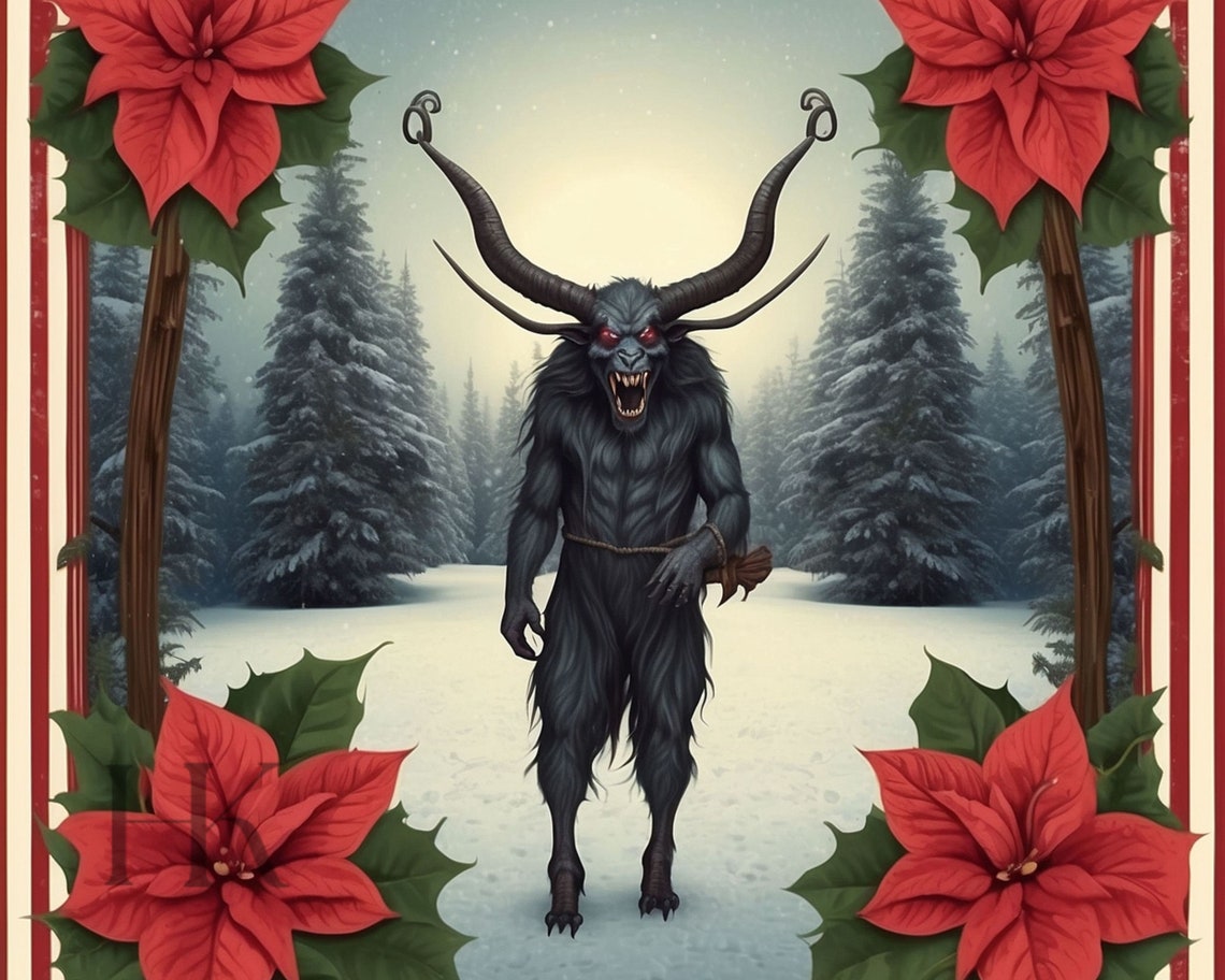Merry Krampus! - Whimiscal Krampus - Xmas Krampus - Krampusnacht - Holiday Traditions - Dark ...
