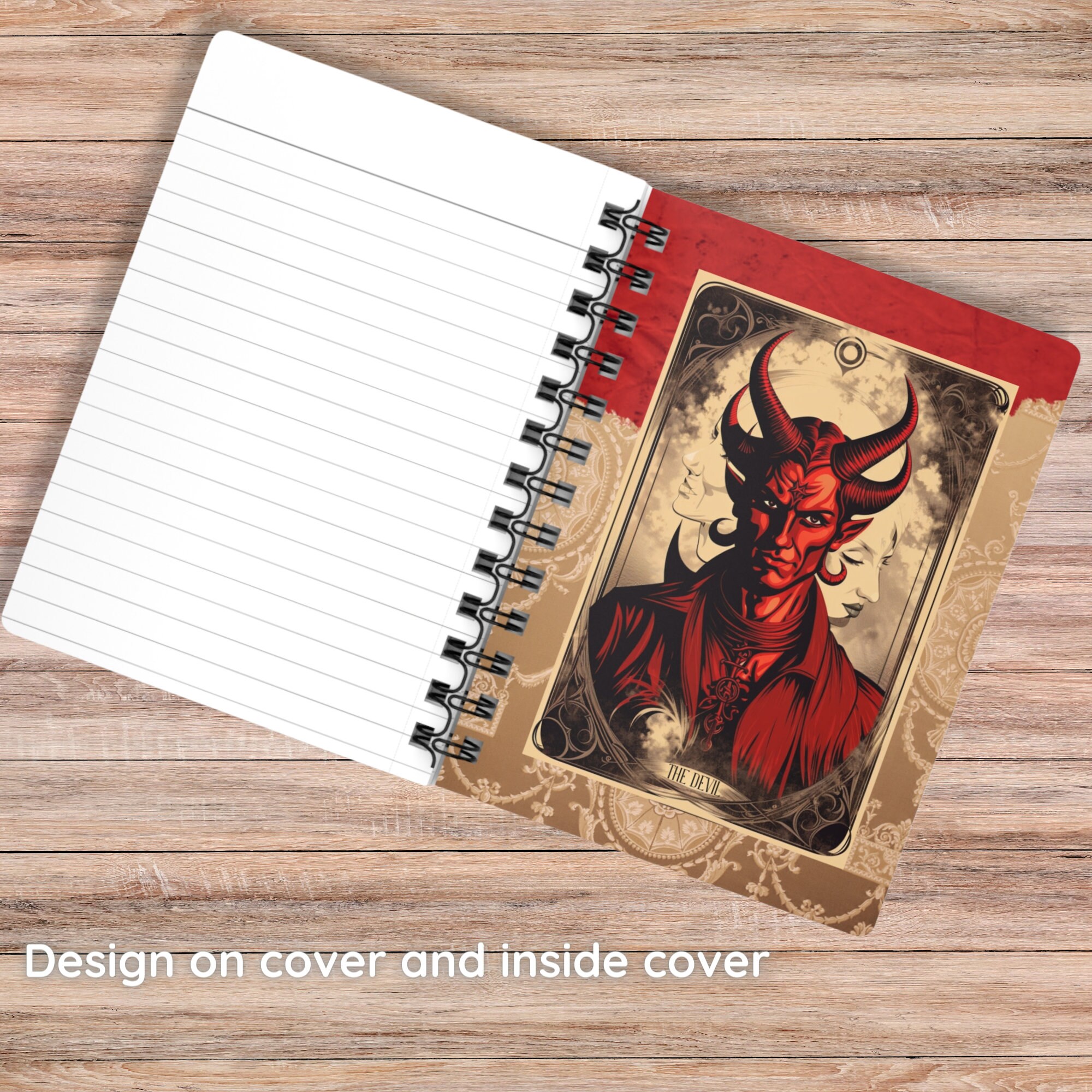 The Devil- Major Arcana #15- Tarot Card Blank Journal - Daily ...