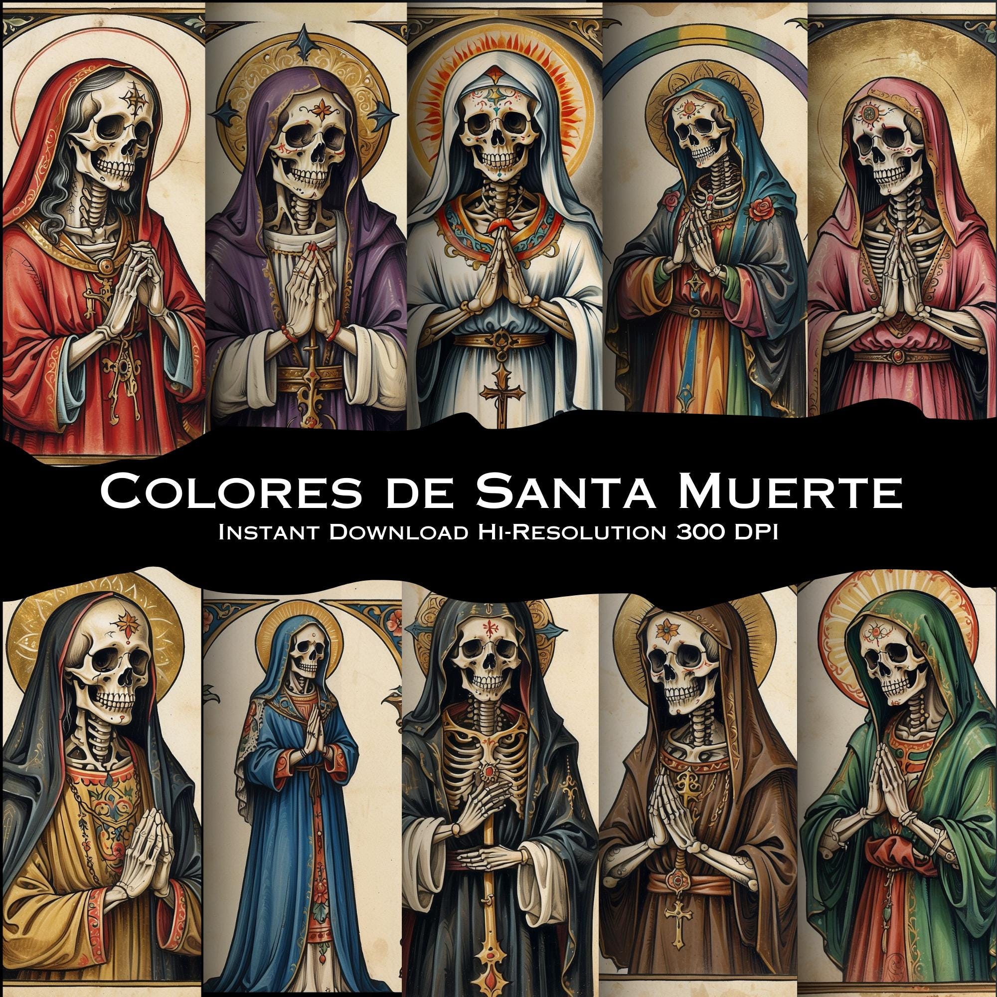 Santa Muerte Art: Medieval Trading Card Style (digital Download) - Etsy