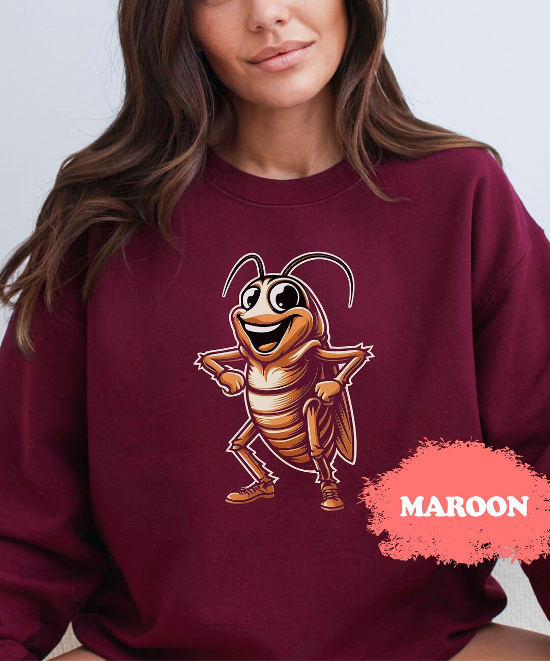 Funny Cockroach Shirt, Animal Print Sweatshirt, Creepy Crawly Clothing ...