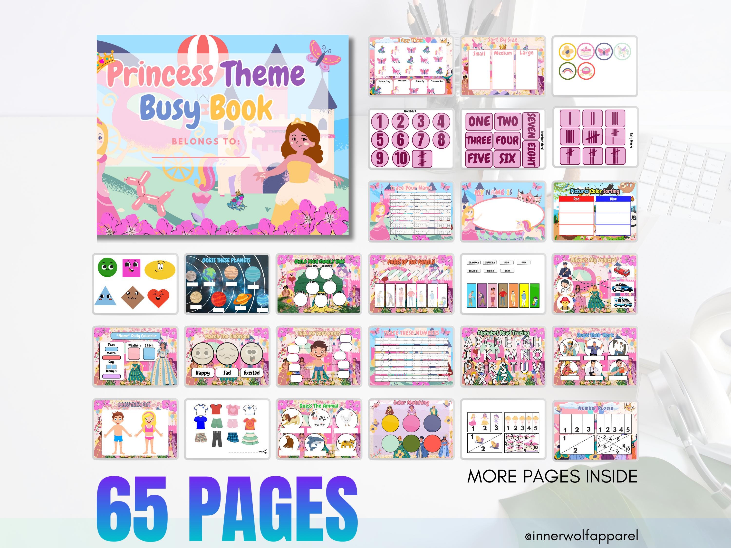 Busy Book Printable Quiet Book for Toddlers Montessori Homeschool ...