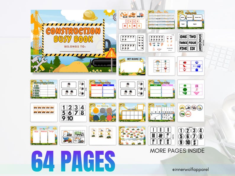 Busy Book Printable Quiet Book for Toddlers Montessori Homeschool ...