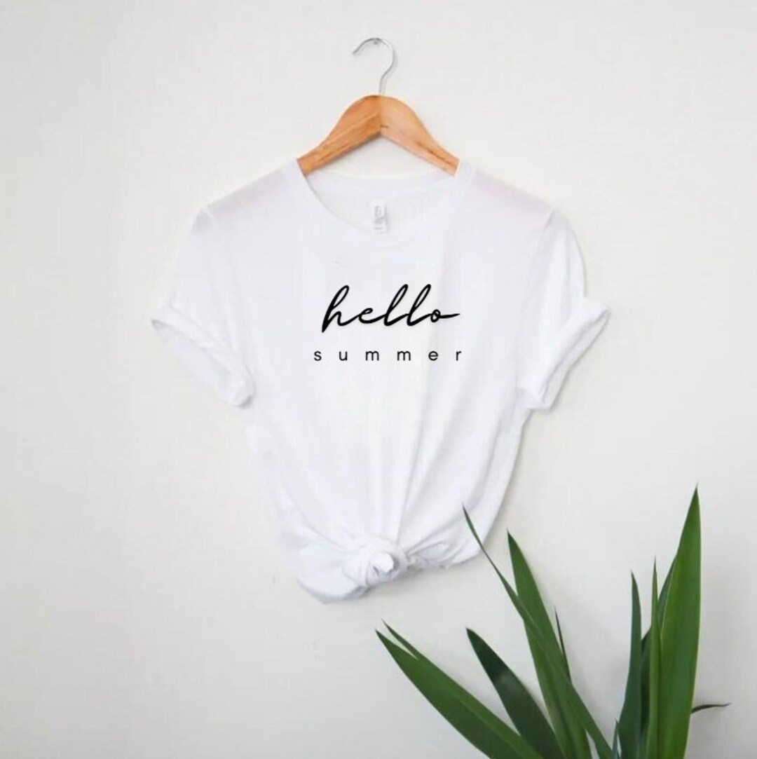 Retro Hello Summer Shirt Cute Summer Beach Shirt, Sunny Vacation Vibes ...