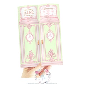 French Cafe Pink Patisserie Paris Rococo diorama roombox | Etsy