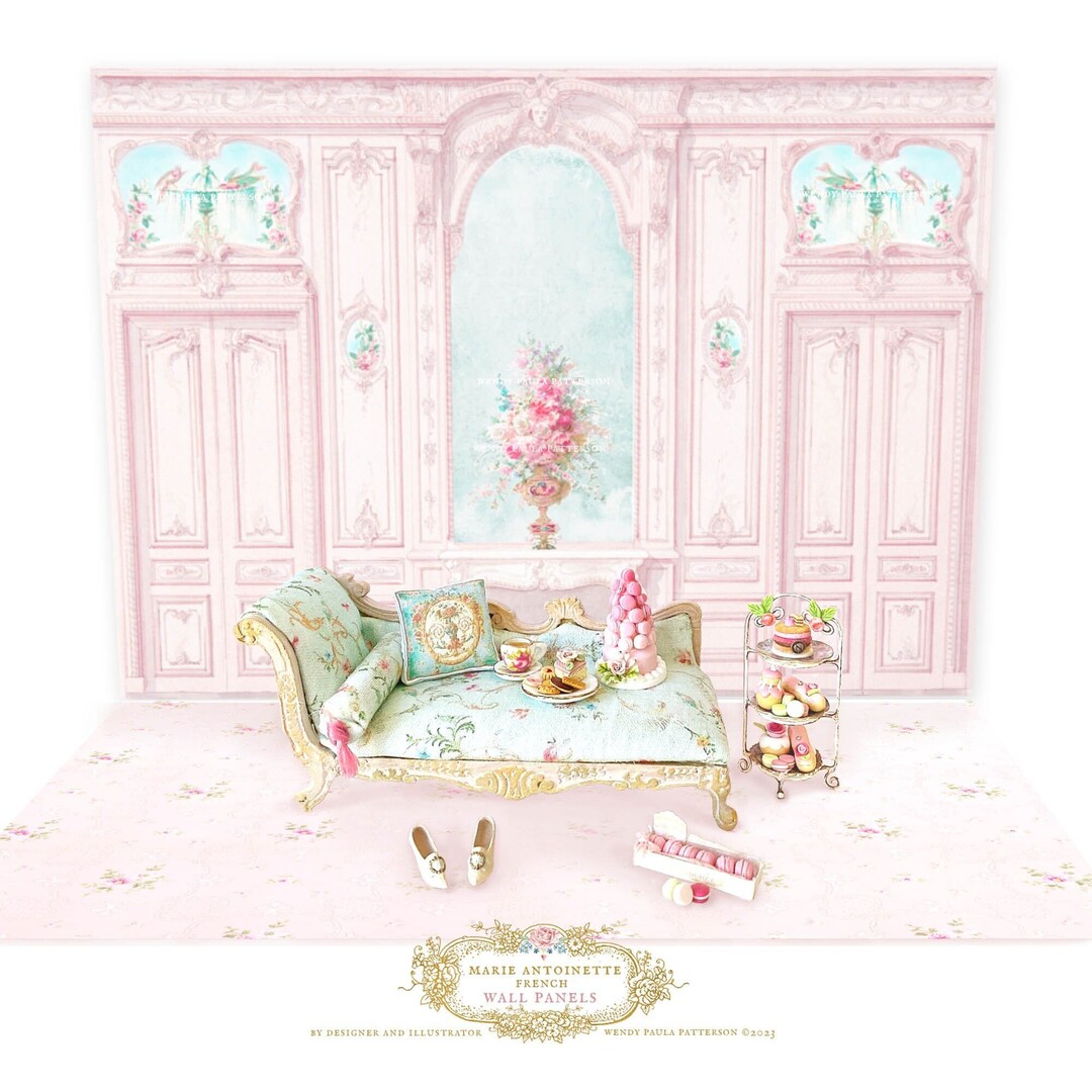 Wall Panel With Fireplace DOLLHOUSE Miniatures Printable Download, Doll ...