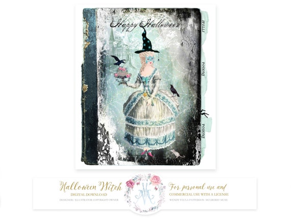 Halloween witch spell book printable Halloween digital | Etsy