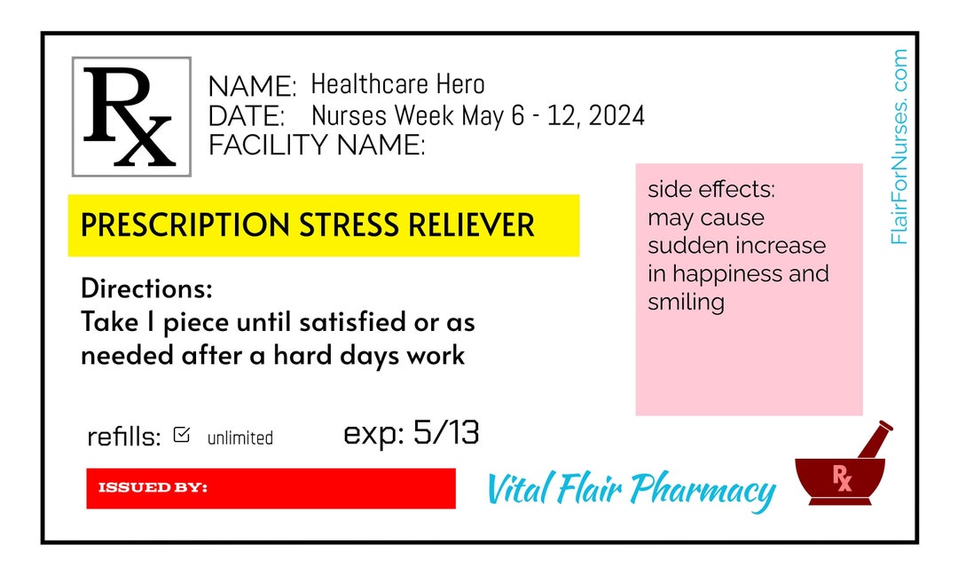 100 Custom Prescription Gag Labels, (pack of 100) Sticker Rx Healthcare ...