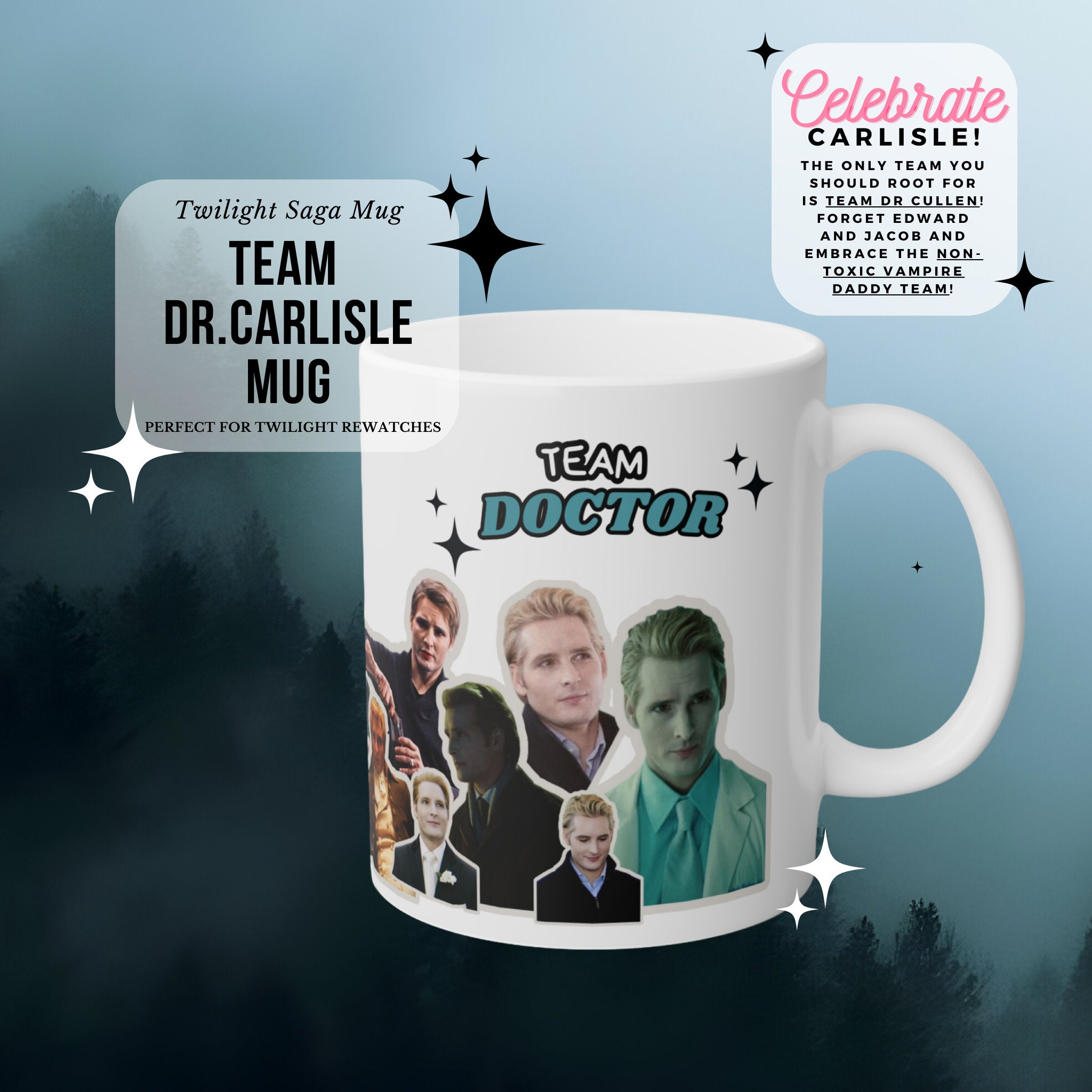 Team Daddys Twilight Carlisle Cullen Mug, Twilight Gifts, Daddy Girl ...