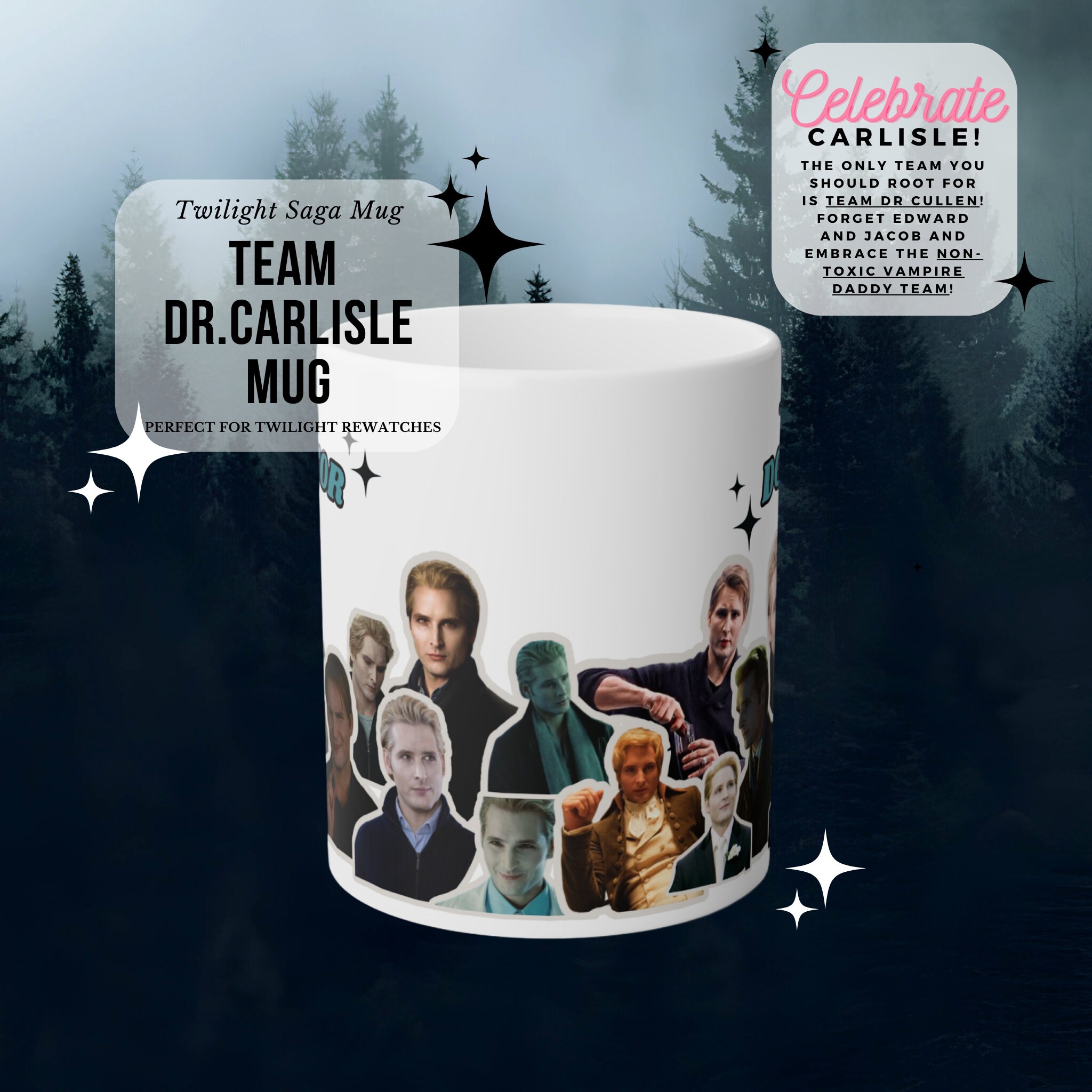 Team Daddys Twilight Carlisle Cullen Mug, Twilight Gifts, Daddy Girl ...