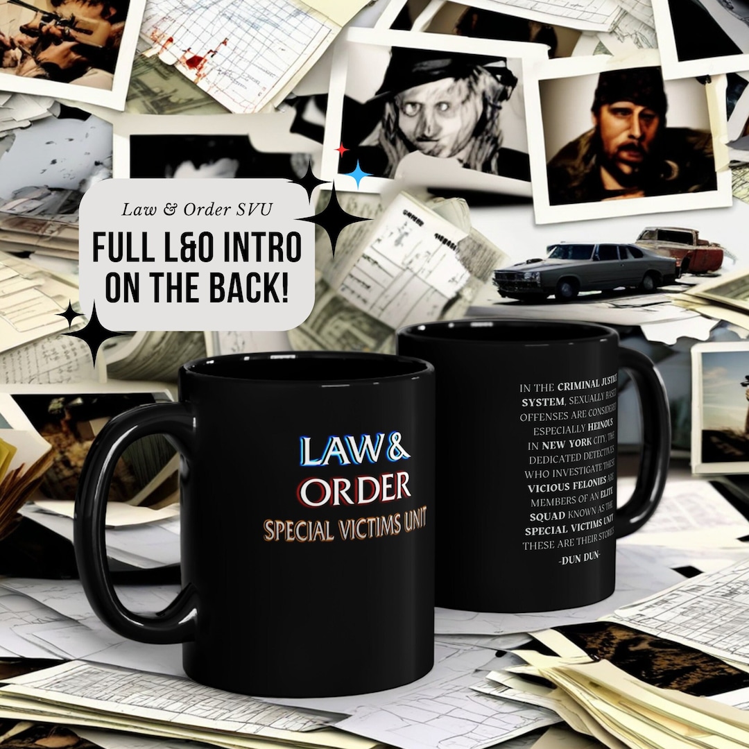 SVU Law and Order, Elliot Stabler Mug, Crime Junkie Merch, Crime Show ...