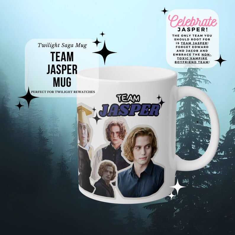 Team Jacob Hale Mug, Twilight Mug, Twilight Gifts, Jasper Cullen, Alice ...