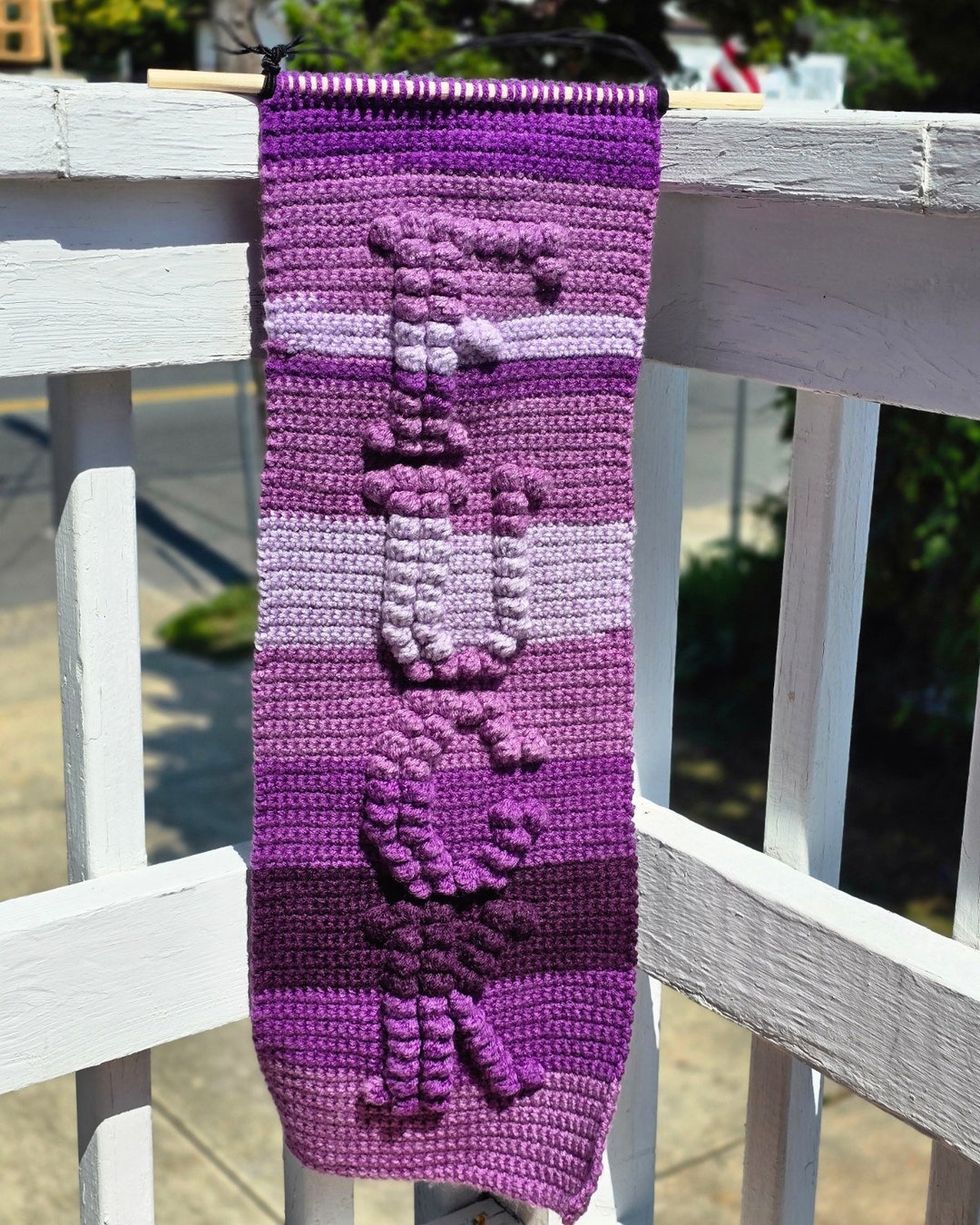 FUCK - Crochet Bobble Stitch Wall Hanging, Inappropriate Wall Decor ...