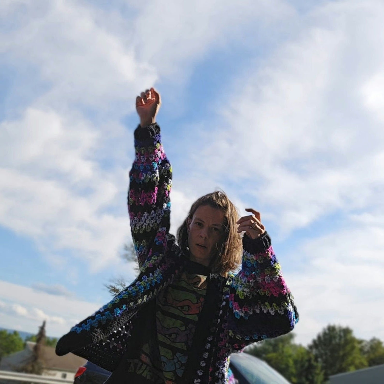 Unique Crochet Cardigan Unisex Clothing Oversized Cardigan Handmade ...