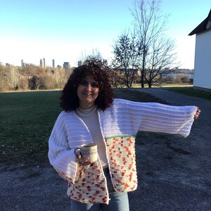 Crochet Darwin Bog Jacket Pattern S/M/XL/2XL/3XL/4XL / Crochet Cardigan ...