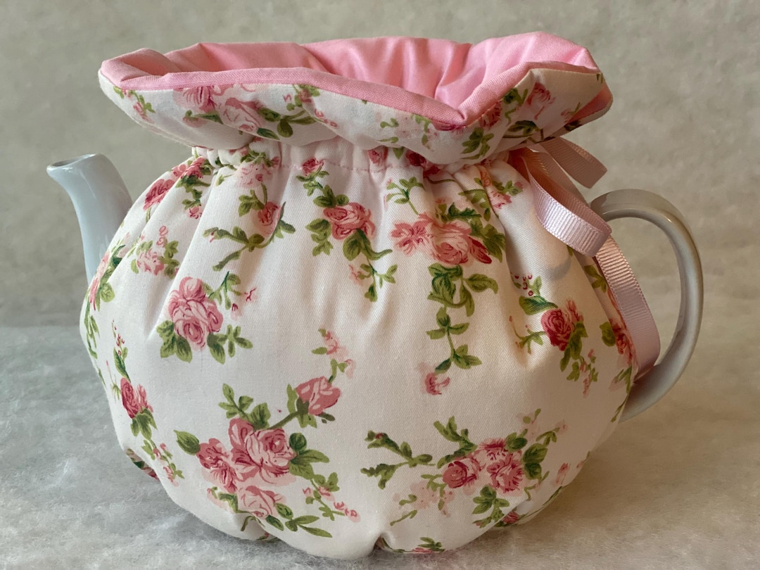 Shabby Chic Pink Country Roses Tea Cozy for Tea Lovers, Insulated, Fits ...
