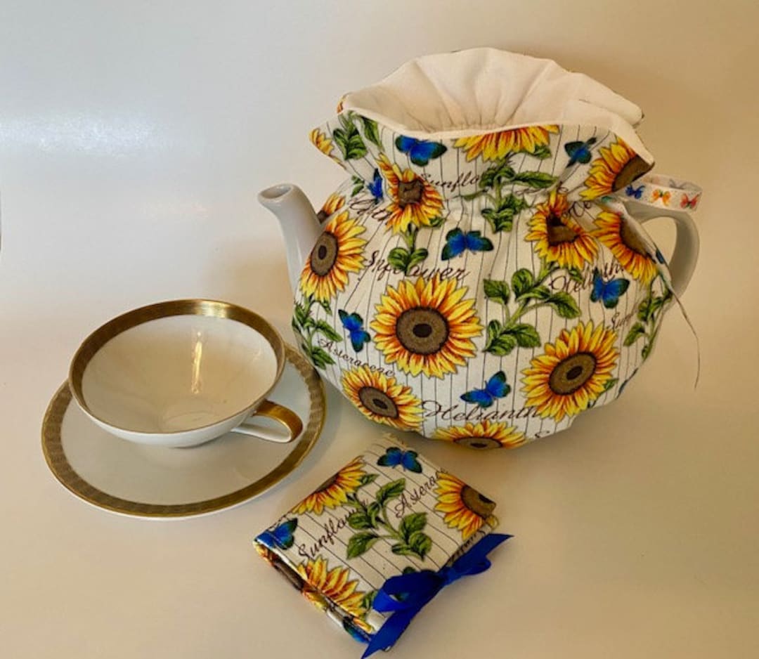 Lovely Sunflower Tea Cozy / Teapot Warmer 4-6 Cup Wrap Around Style ...