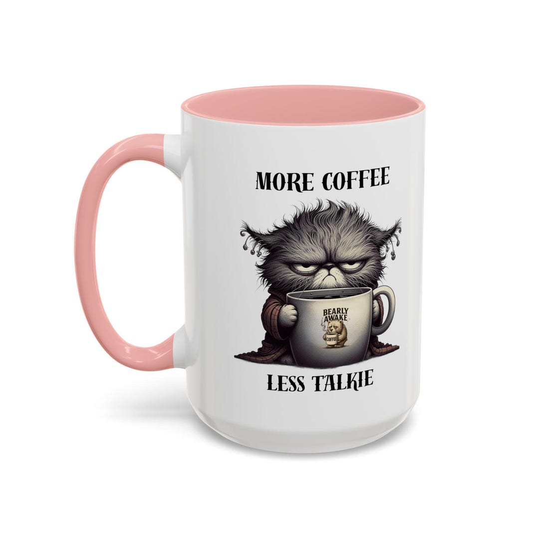 Grumpy More Coffee Less Talkie | Cat Lovers Gift, Coffee Lover Cup ...
