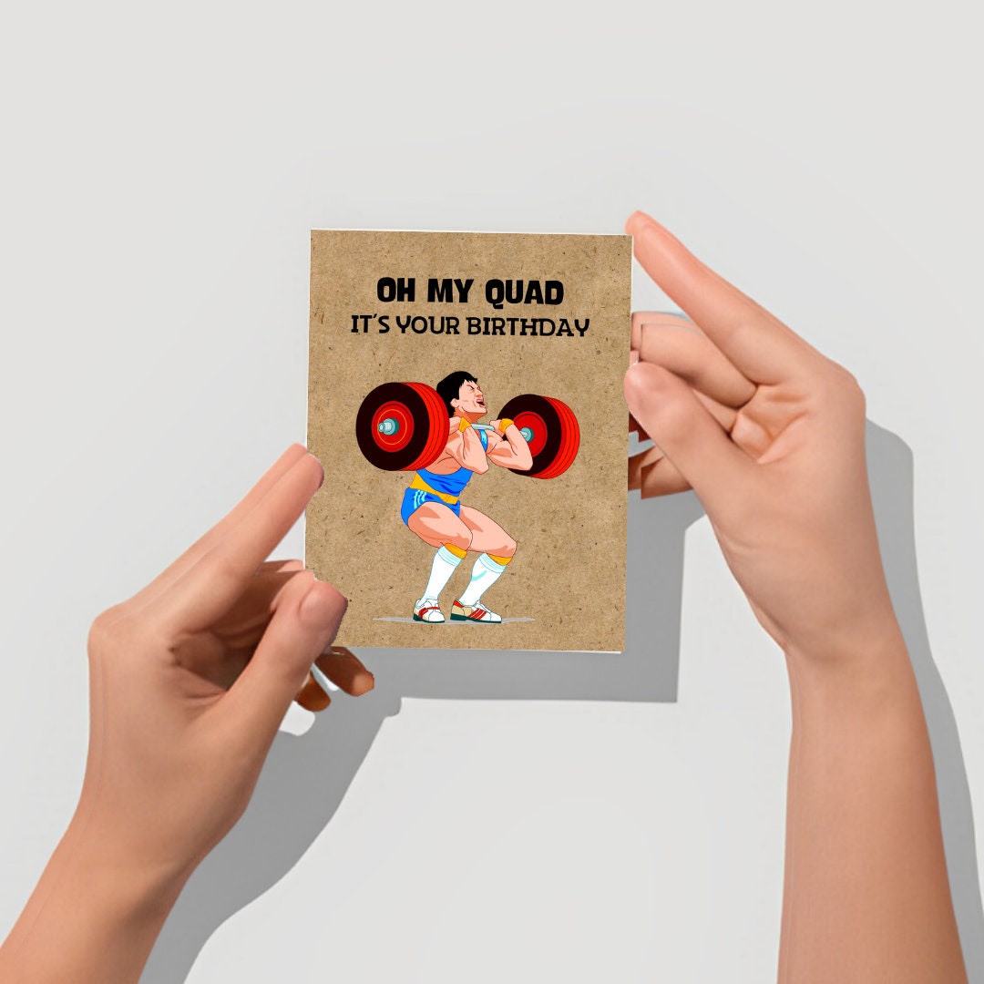 Funny Gym Card, Funny Birthday Card, Man Gym Gift, Happy Birthday ...