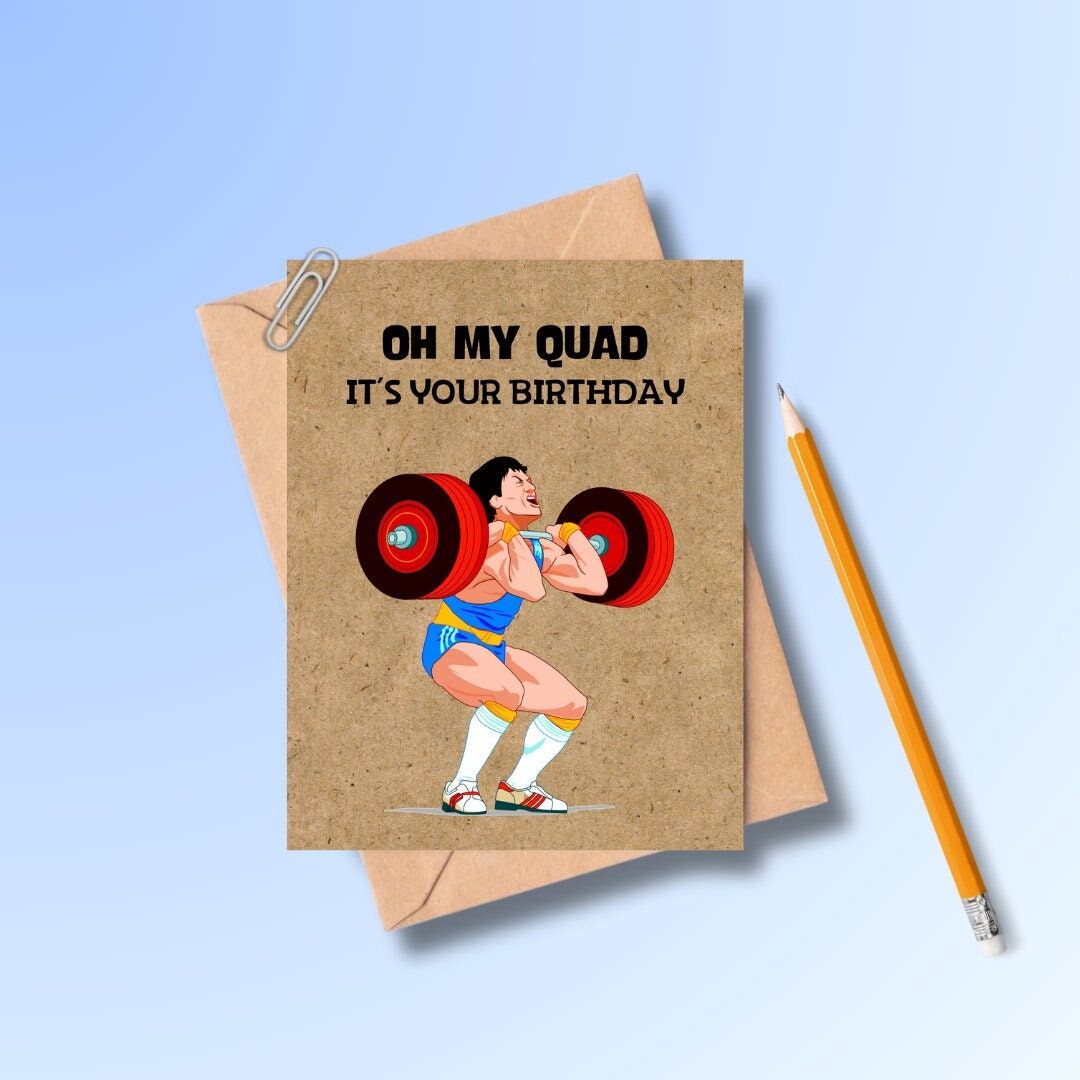 Funny Gym Card, Funny Birthday Card, Man Gym Gift, Happy Birthday ...