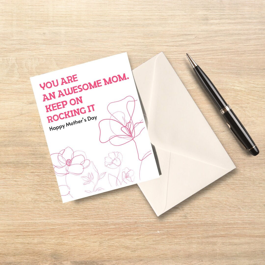 Funny Mother's Day Card, Mother's Day, Cute Mother's Day Gift for Mom ...