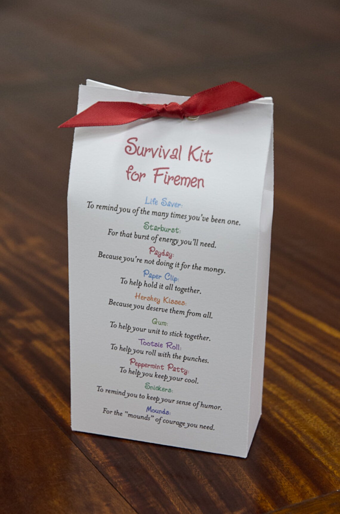 Survival Kit for Firemen - Printable PDF - Etsy