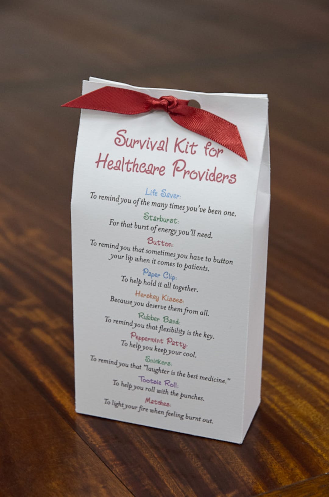 Survival Kit for Healthcare Providers - Printable PDF - Etsy Canada