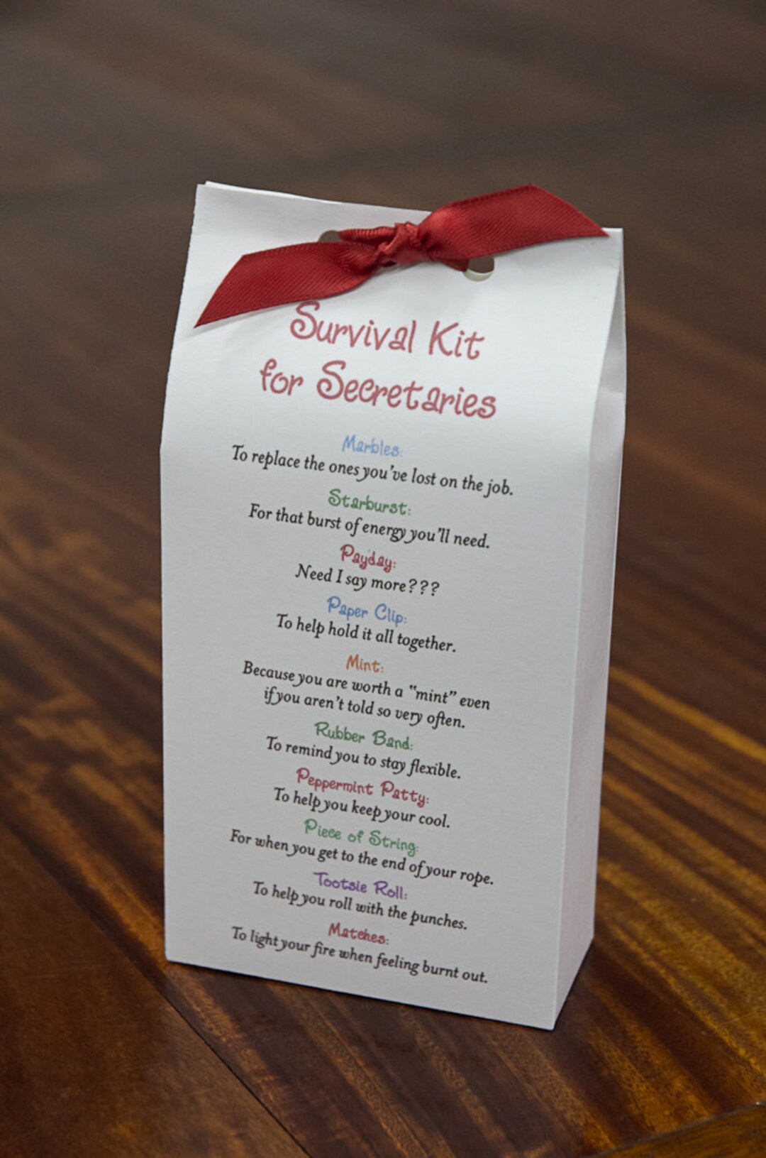 Survival Kit for Secretaries - Printable PDF - Etsy