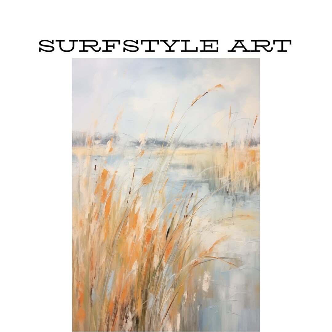 Impressionist Marsh Painting Beach Dunes Home Beach Decor Trendy Wall ...