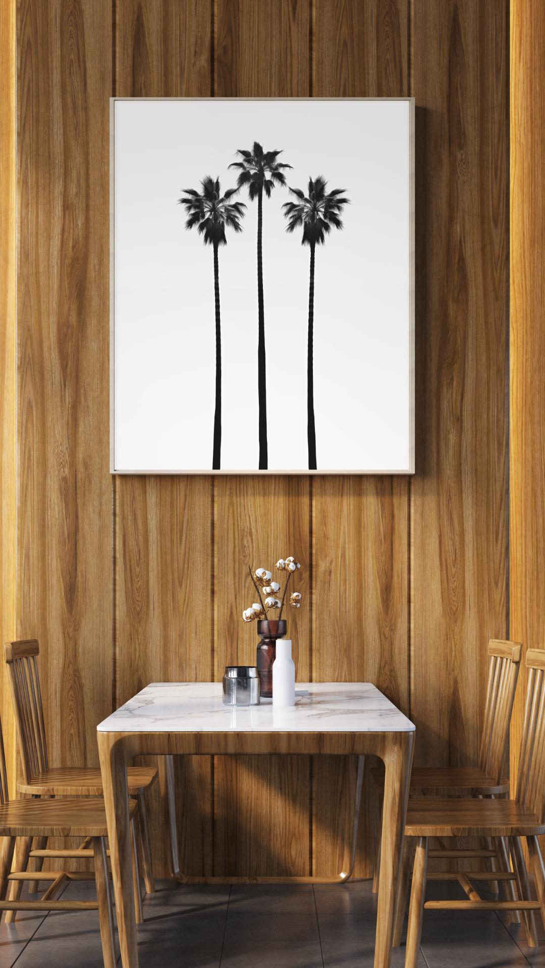 Black and White Palm Tree Photo Palm Tree Art Palm Tree Print Botanical ...