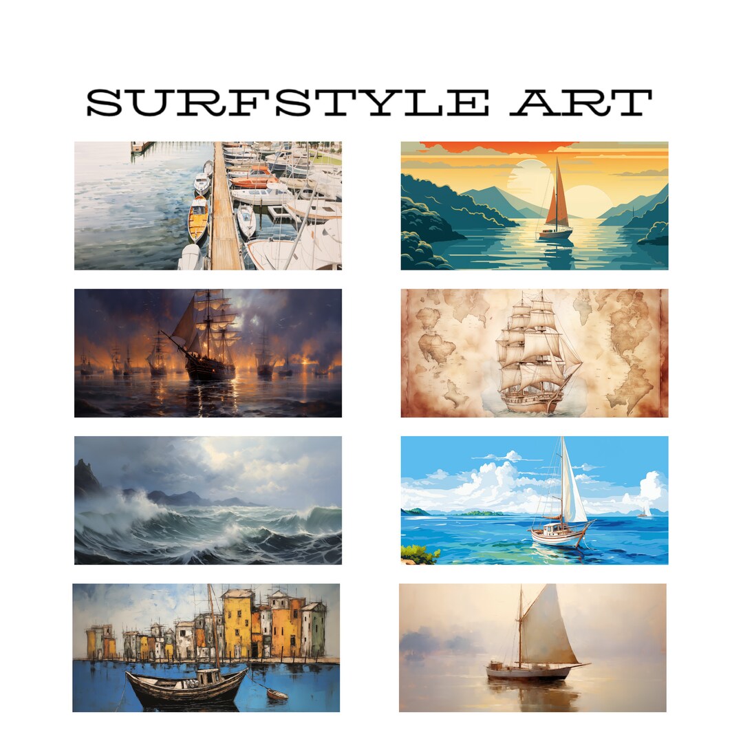 Set Sail With Style: Nautical Theme Art Bundle for Samsung TV Display ...