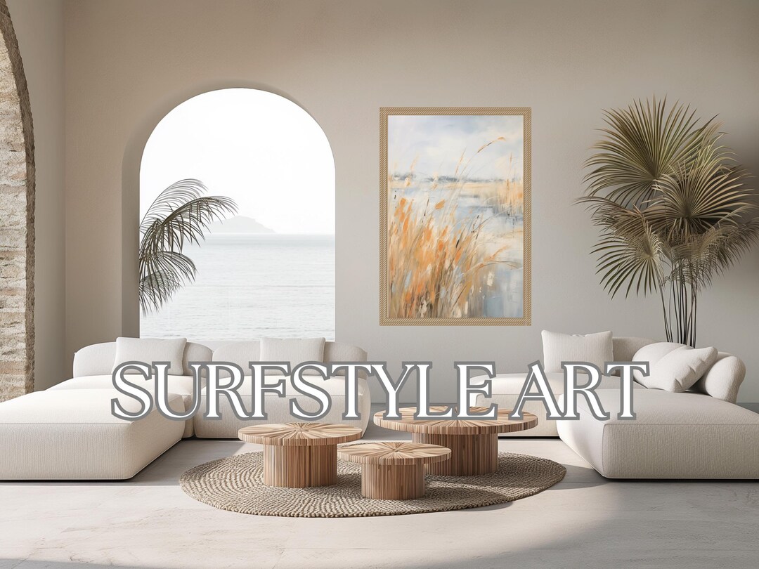 Impressionist Art Marsh Painting Beach Dunes Coastal Decor Arte ...