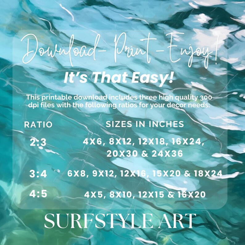 Calm Water Poster Relaxing Art Coastal Decor Arte Artful Wall Artful ...