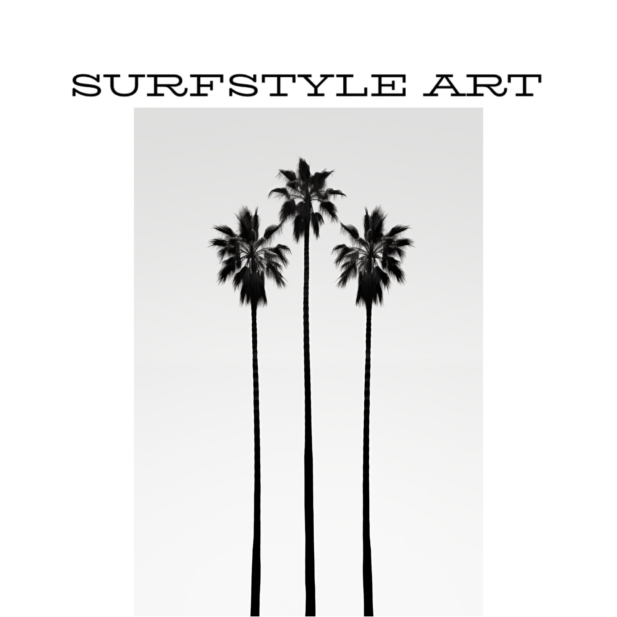Black and White Palm Tree Photo Palm Tree Art Palm Tree Print Botanical ...