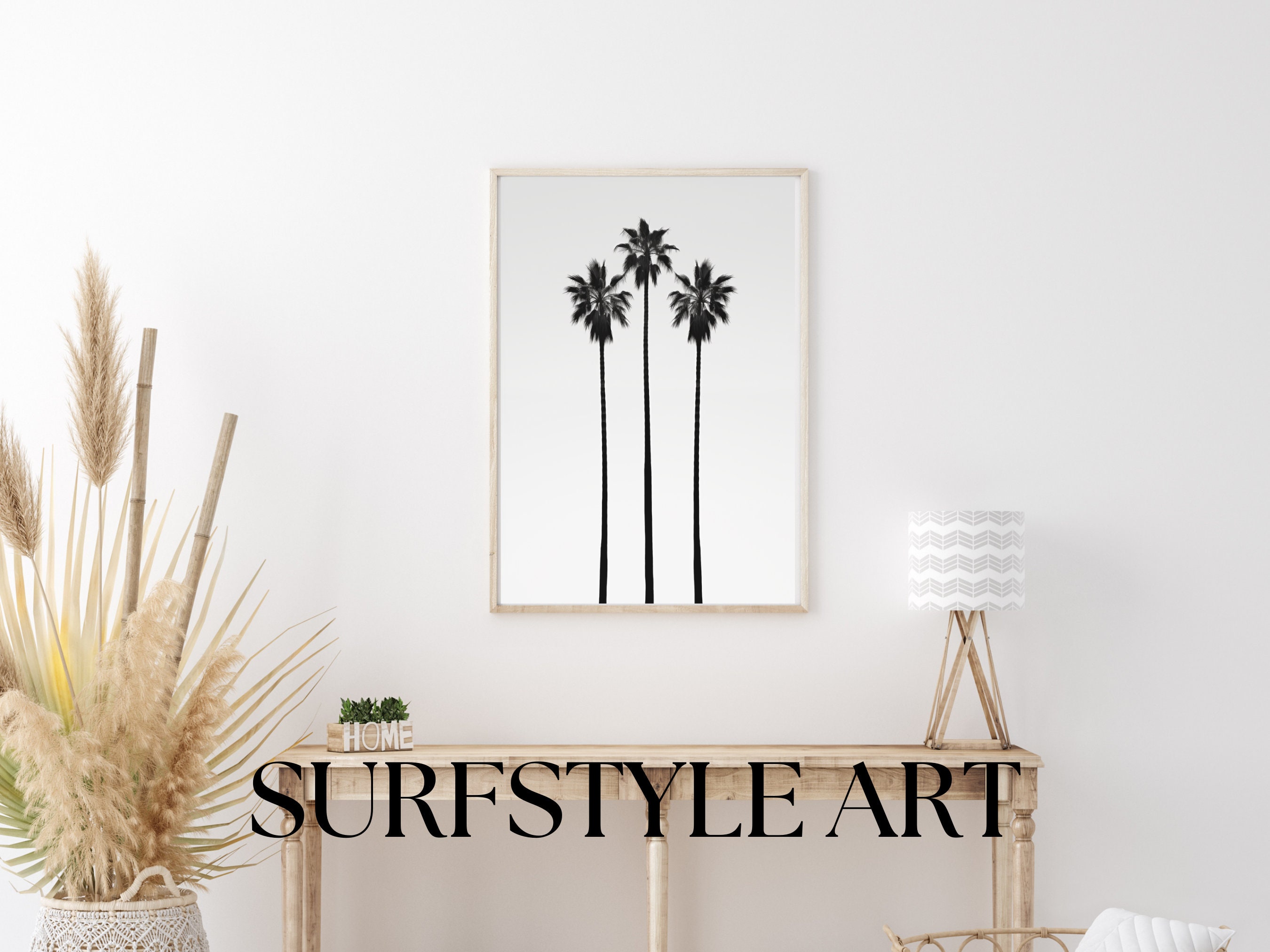 Black and White Palm Tree Photo Palm Tree Art Palm Tree Print Beach ...