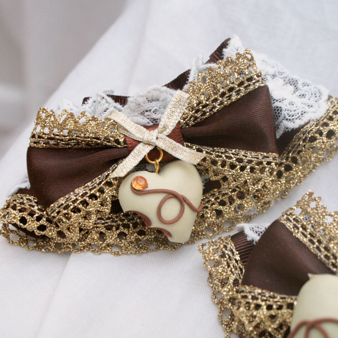 CHOCOLATE TRUFFLE Sweet Hearts Lace Wrist Cuffs - Etsy