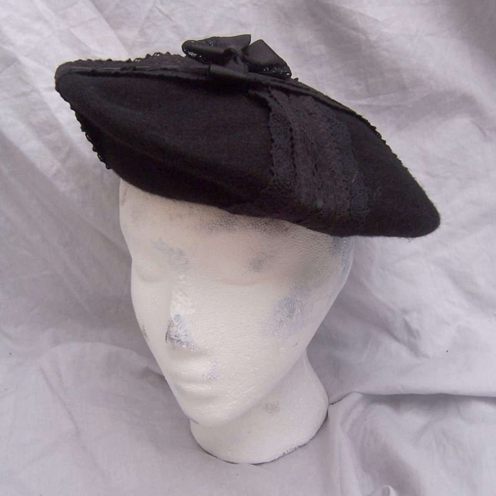 RIBBON LACE Bow BERET All Colours | Etsy