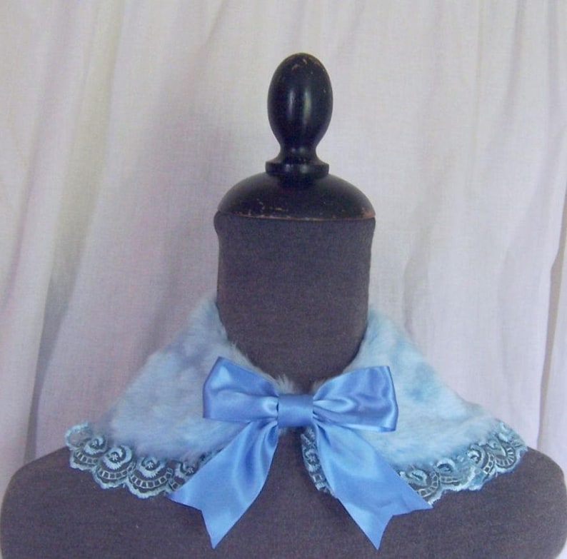 LACE FRILL Ribbon Fur Collar - Etsy