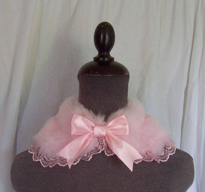 LACE FRILL Ribbon Fur Collar - Etsy